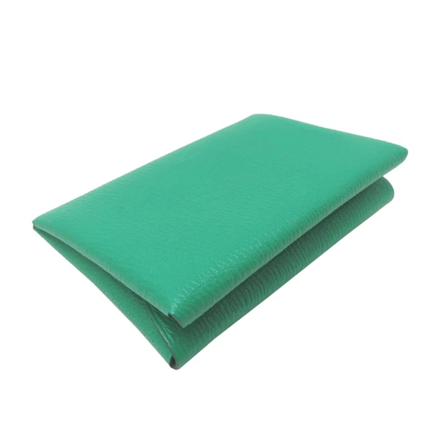 HERMES HERMÈS CALVI Duo W Stamp, 2024, Women's Coin Case, Chevre, Mint ...