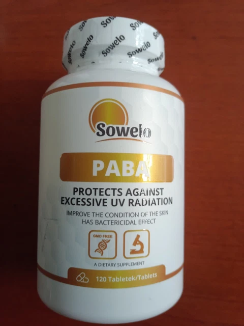 SOWELO PABA PARA-AMINOBENZOIC ACID VITAMIN B10 120 TABLETS 500mg £12.55 ...