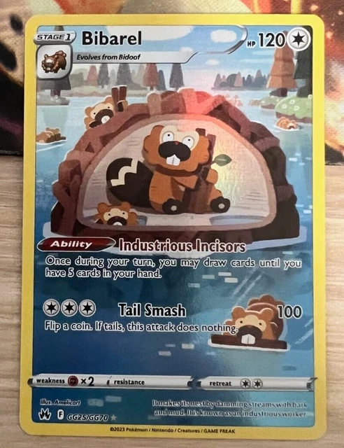 POKÉMON TCG BIBAREL Crown Zenith - Galarian Gallery GG25/GG70 Holo ...