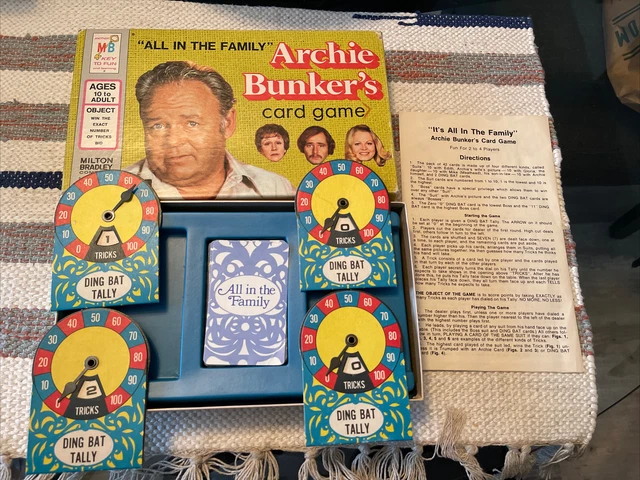VINTAGE 1972 ALL In The Family Archie Bunker’s Card Game Milton Bradley ...