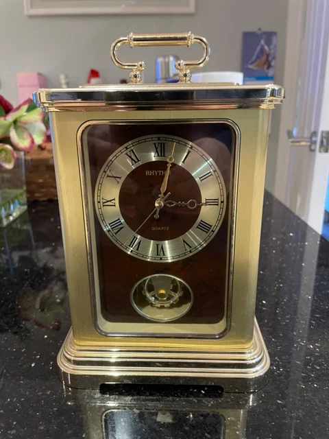 VINTAGE RHYTHM QUARTZ Skeleton Movement Carriage Clock £40.00 - PicClick UK