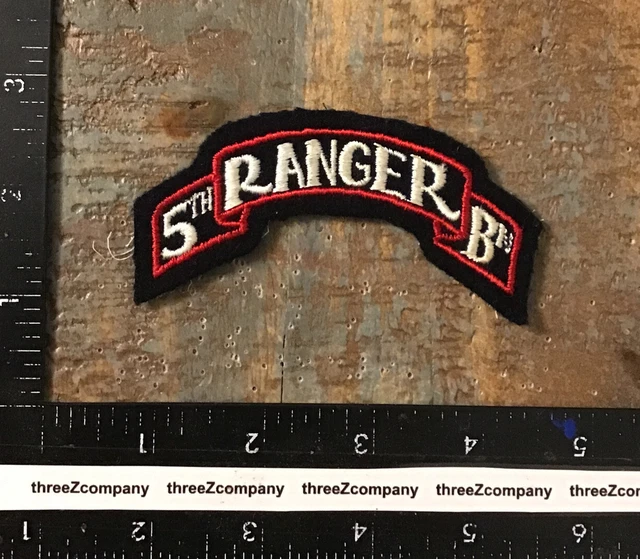 WW2 US ARMY 5th Ranger Battalion Scroll Tab Patch Felt Fat Letters EUR ...