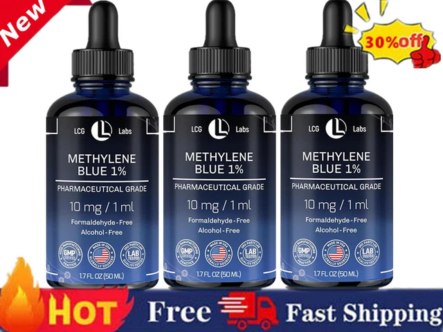 METHYLENE BLUE 1% Solution Pharma Grade. Highest Quality 50ml -3PACK £ ...
