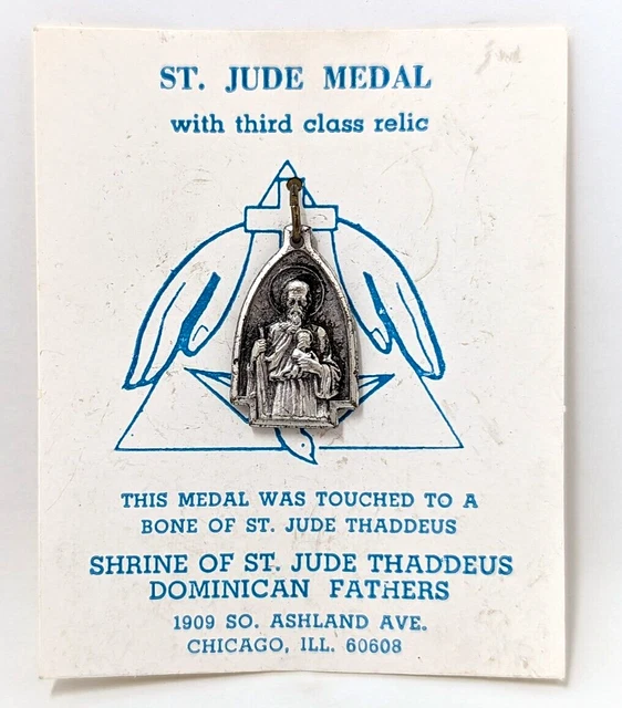 NEW VTG ST Jude Thaddeus Third Class Relic Religious Catholic Shrine ...