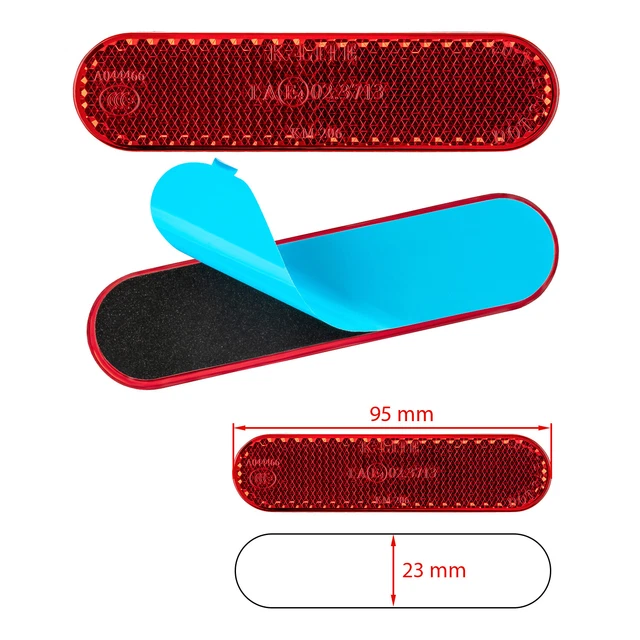 MOTORCYCLE REFLECTOR SELF-ADHESIVE license plate holder retro-reflector ...