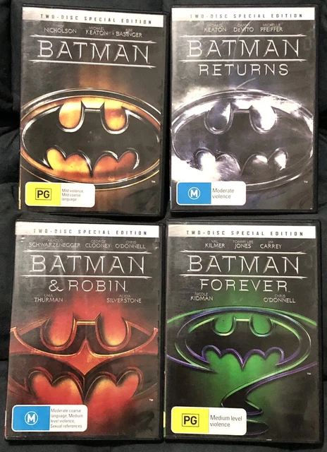 4 BATMAN DVD Movies - All 2 Disc Special Editions (Returns, Forever ...