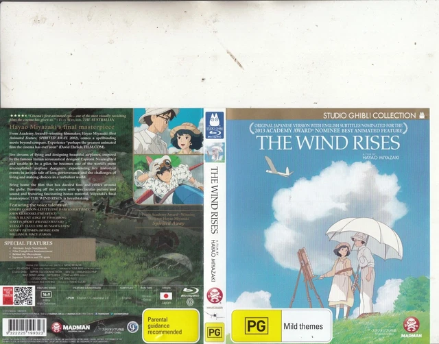 THE WIND RISES-2013-ANIMATED Japan-Studio Ghibli Collec-Movie SGC-Blu ...