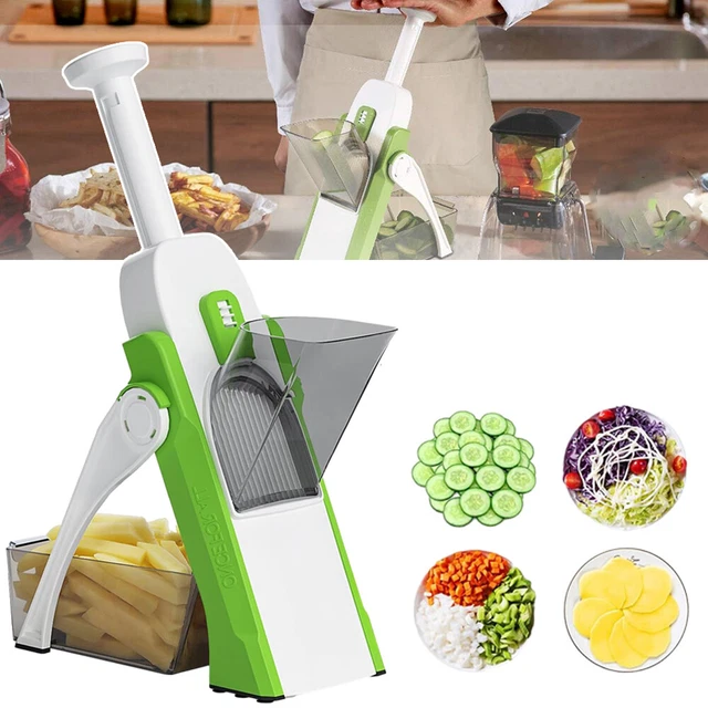 SAFE MANDOLINE VEGETABLE Slicer Adjustable Vegetable Chopper Mandolin ...