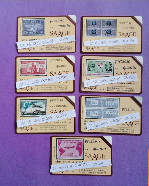 SCHEDE NUOVE SAAGE Con Codici Regolari e Pergamino Di Protezione OCR ...