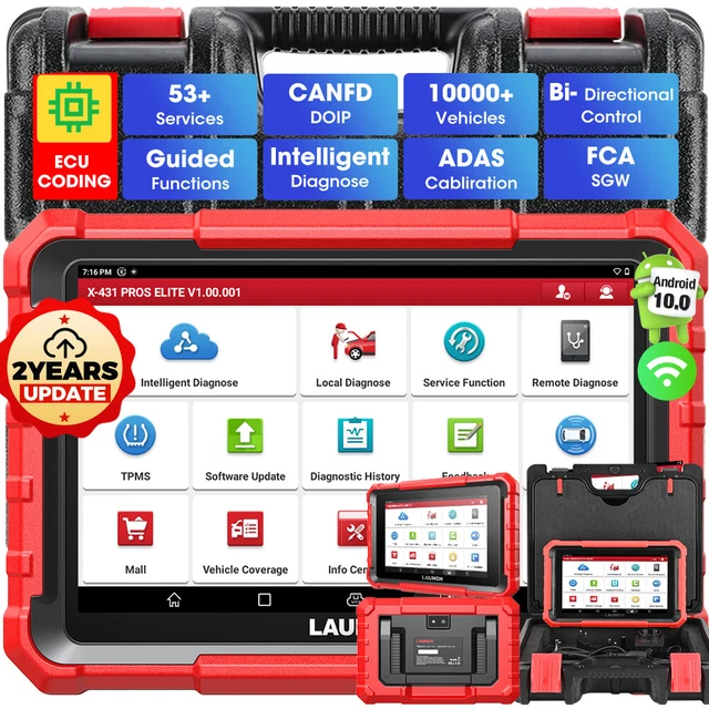 LAUNCH X431 PROS Elite PRO3S+ PRO 5 Outil diagnostic Codage ECU Système ...