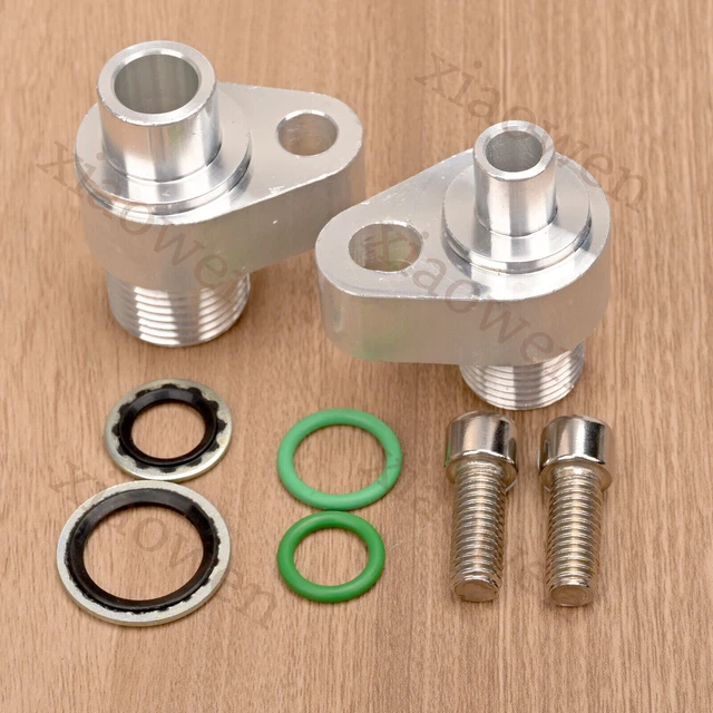 LS SWAP AC Compressor Adapter Fittings For Denso 10S17F 10S20F w/ Rings ...