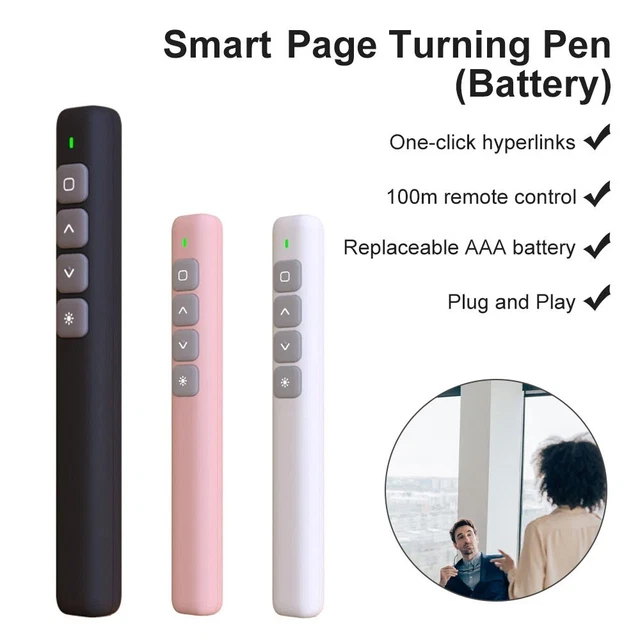 2.4GHZ REMOTE CONTROL Pen Battery-powered PPT Presenter Projector $18. ...