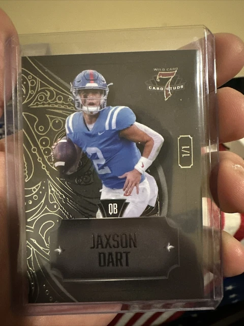 23' WILD CARD Jaxson Dart 7 Card Stud Noir Spade #1/1 EBAY ONE OF ONE ...