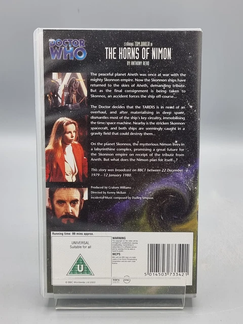 DOCTOR WHO: THE Horns of Nimon (VHS Cassette, 2003 BBC) PAL - Tom Baker ...
