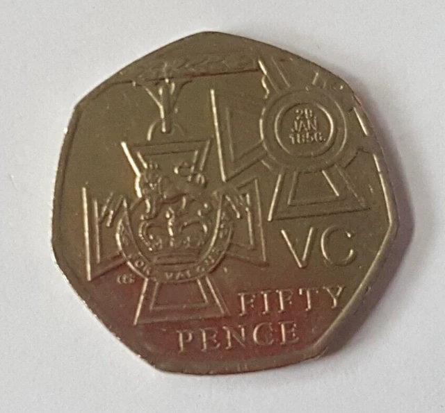 2006 CIRCULATED 50P VICTORIA CROSS V.C CROSS Fifty Pence coin Elizabeth ...