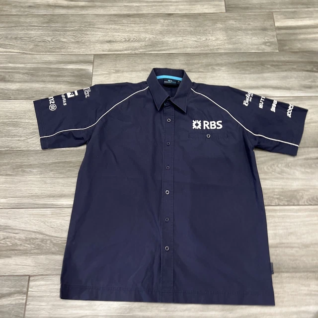 WILLIAMS FORMULA 1 F1 Team Mechanics Shirt Blue Pockets Mens Size Large ...