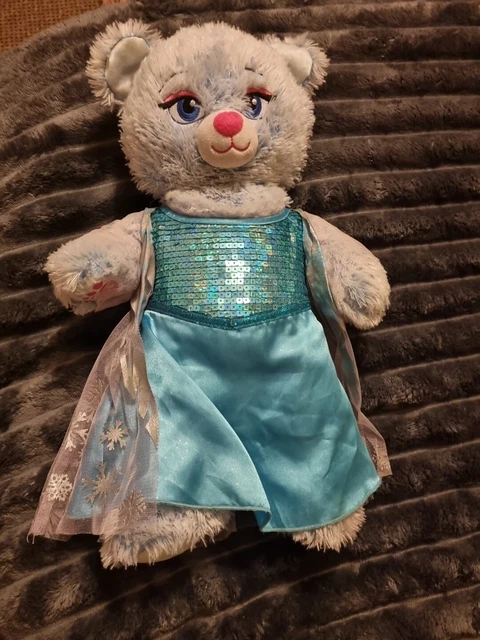 BUILD-A-BEAR WORKSHOP DISNEY Frozen Elsa Bear Plush Teddy Bear With ...