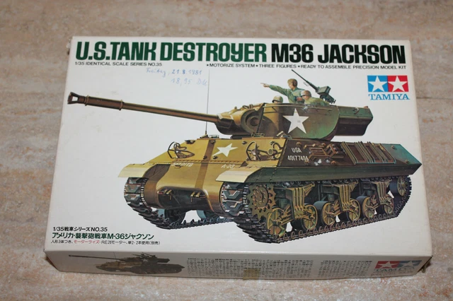 TAMIYA MT135 US Tank Destroyer M36 Jackson mit Motor Motorized 1:35 NEU ...