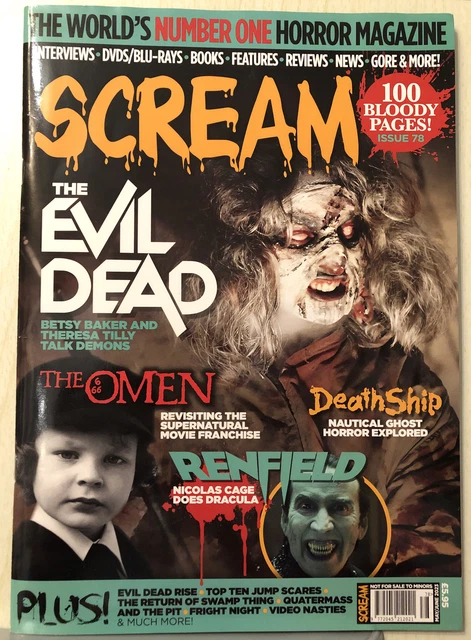 SCREAM #78 HORROR Magazine ,May/June 2023,The EVIL DEAD,The OMEN ...