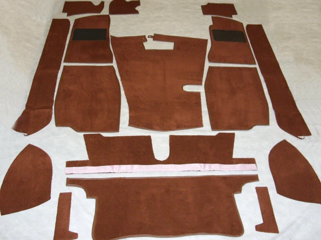 MGB ROADSTER & Gt Carpet Set Dark Brown Carrelli Hessian Backing & Felt ...