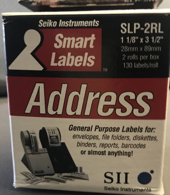 SEIKO INSTRUMENTS WHITE Address Labels for Smart Label Printers (SLP ...
