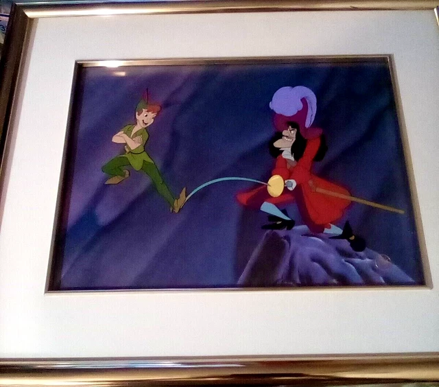 DISNEY CEL PETER pan captain hook Skull Island rare animation art cell ...