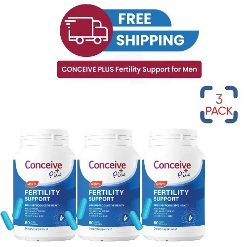 3 X CONCEIVE Plus Fertility Support for Men 60 Capsules–Male ...