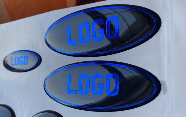 FORD FOCUS RS ST MK2 Gel Badge Overlay black and blue chrome £20.00 ...