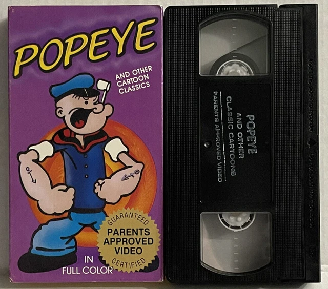Popeye And Other Classic Animated Cartoons Color Vhs 1986 Vintage
