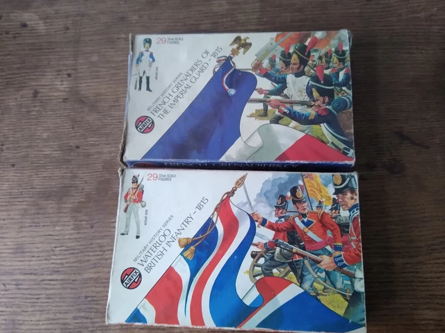 VINTAGE AIRFIX 1/32 Scale Waterloo British Infantry And French ...