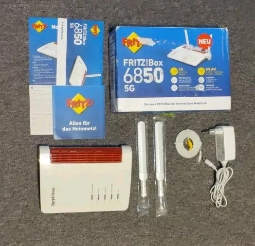 AVM FRITZ!BOX 6850 5G WLAN-Router mit integriertem 5G-Modem - Weiß EUR 301,00 - PicClick DE
