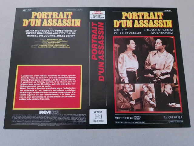 JAQUETTE VHS - Portrait D'un Assassin - Vhs Sleeve - Arletty ...