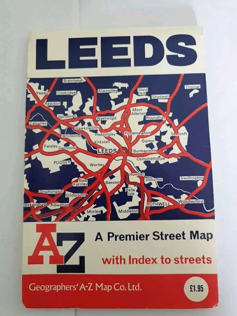 LEEDS A-Z.. A Premier Street Map With Index To Streets £3.83 - PicClick UK