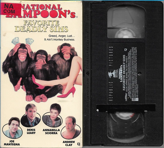 NATIONAL LAMPOONS FAVORITE Deadly Sins (VHS, 1996) - MANTEGNA, CLAY ...