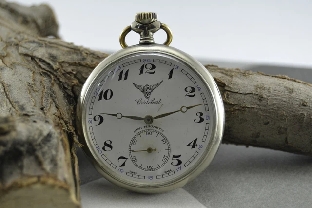 VINTAGE CORTEBERT 616 Cal Hand Winding Pocket Watch Rail Road Swiss ...