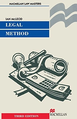 LEGAL METHOD (PALGRAVE Law Masters), McLeod, Ian $21.49 - PicClick AU