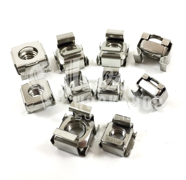 CAGE NUTS A2 Stainless Steel Server Rack Mount Cabinet Pc Clip Nuts M4 ...