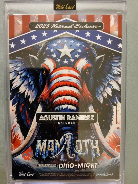 2025 WILD CARD Dino-Might PreHistoric Mammoth Agustin Ramirez Marlins ...