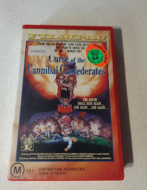 CURSE OF THE Cannibal Confederates VHS pal Big box ex rental Filmpac ...