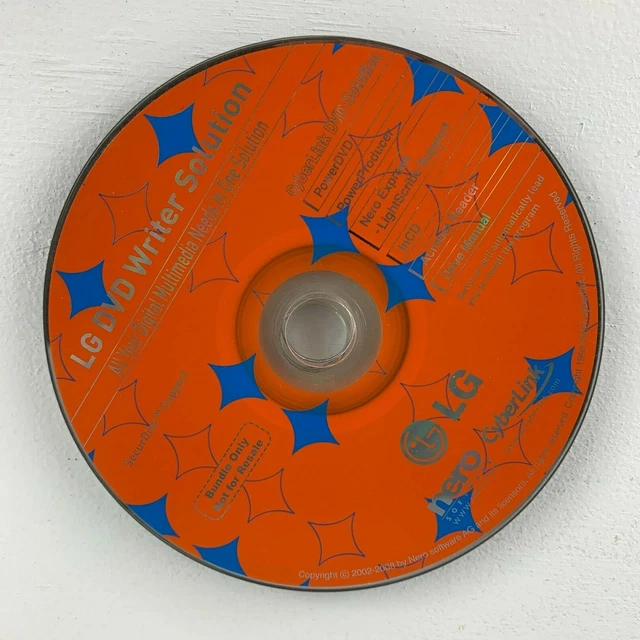 DISC ONLY - CyberLink DVD Solution LG DVD Writer Solution Disc Windows ...