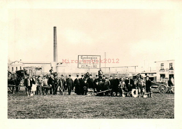 FOTO, BAUBEGINN DER Elektrischen Bahn Hohenstein Ölsnitz (N)50075 EUR 8 ...