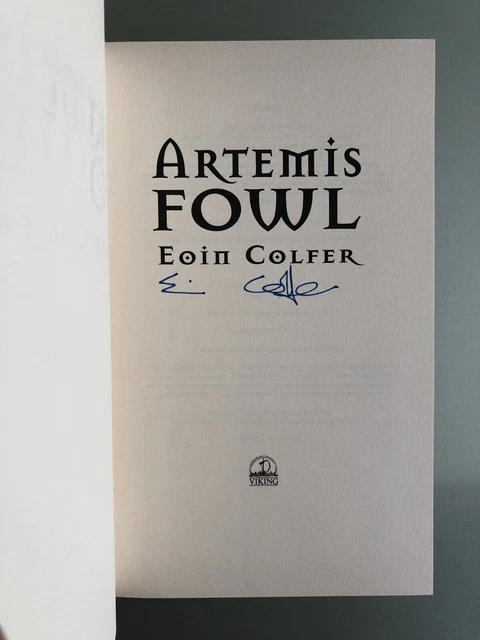 EOIN COLFER SIGNED Artemis Fowl 3 book set UK 1st HB + 5 Bookmarks ...