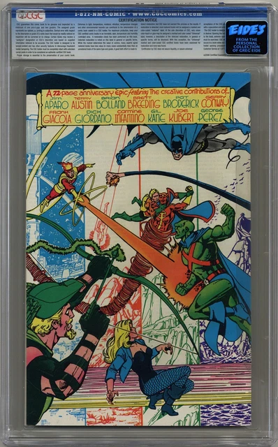 JUSTICE LEAGUE OF America #200 Cgc 9,6 Pagine Bianche Dc Comics 1982 ...