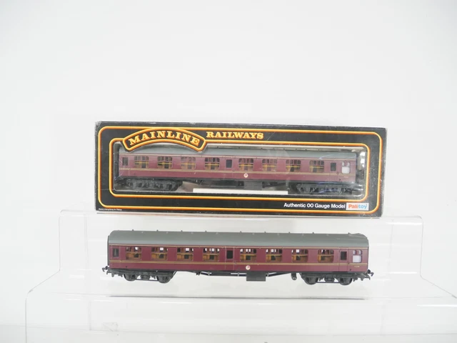 MAINLINE OO GAUGE BR Maroon Mk1 Coaches x 2 £20.00 - PicClick UK