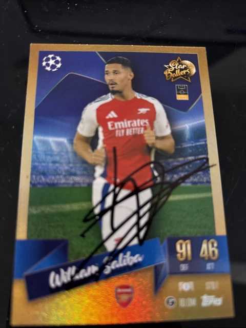 MATCH ATTAX 2025 William Saliba Arsenal Signed £4.87 - PicClick UK