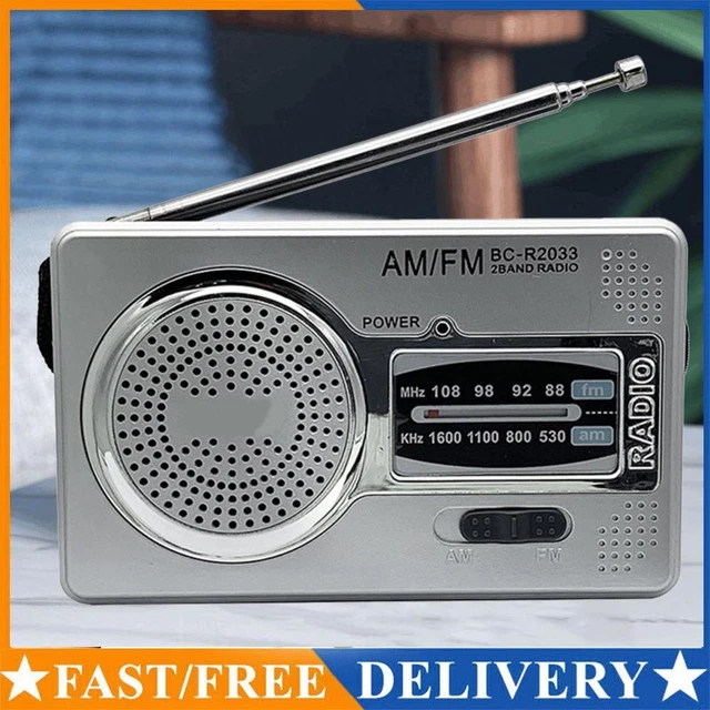 AM FM POCKET Radio Battery Powered HiFi Mini Radio 3.5mm Jack ...