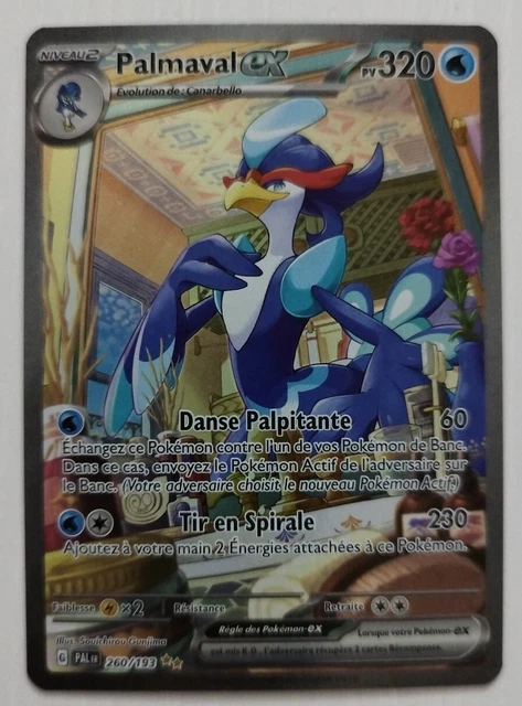 CARTE POKEMON PALMAVAL Ex Alternative 260/193 VF Écarlate & Violet ...