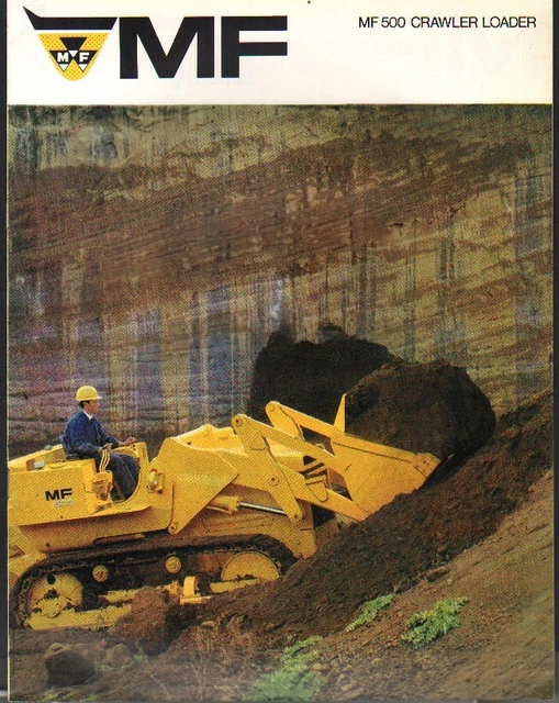 MASSEY FERGUSON &MF 500" Crawler Loader Tractor Brochure Leaflet £7.50 - PicClick UK