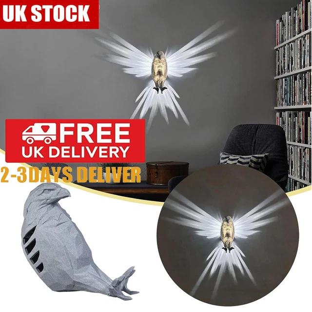 NEW 3D ANIMALS LED Wall Light Night Owl Wall Light Bald Eagle Lion Night Lights £6.89 - PicClick UK