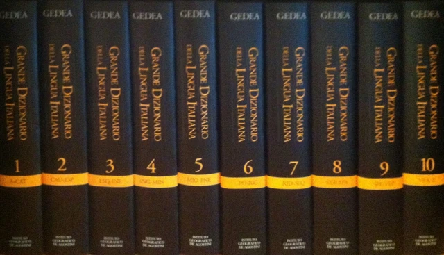 GEDEA GRANDE DIZIONARIO LINGUA ITALIANA DeAgostini - 10 VOLUMI NUOVI ...
